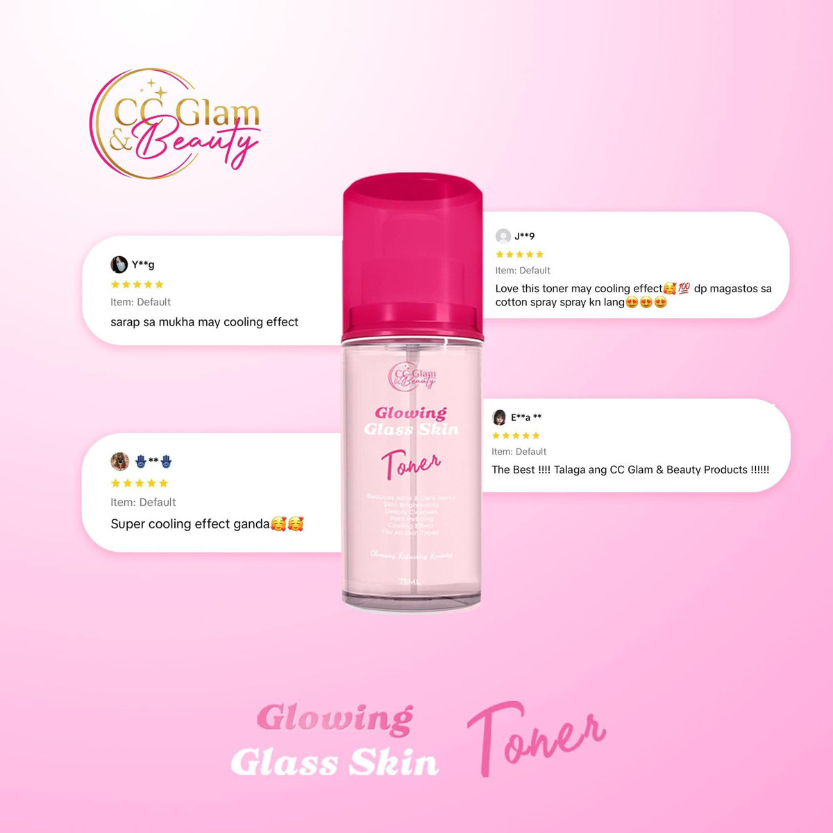 Cris Cosmetics Glowing Glass Skin Toner – Dea's Kitchen and Pinoy Delicacies