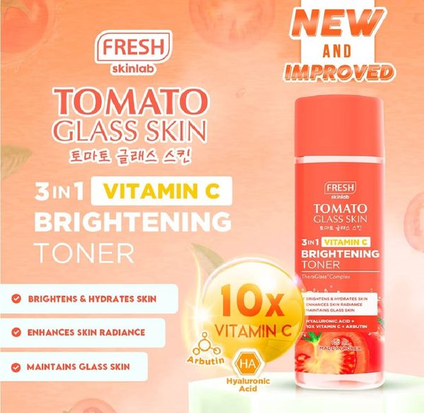 𝗙𝗿𝗲𝘀𝗵 𝗦𝗸𝗶𝗻𝗹𝗮𝗯 𝗧𝗼𝗺𝗮𝘁𝗼 𝗚𝗹𝗮𝘀𝘀 𝗦𝗸𝗶𝗻 HYDRATING TONER – Dea's Kitchen and Pinoy Delicacies