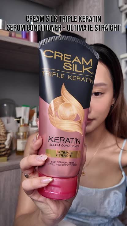 CREAMSILK Triple Keratin Serum Conditioner Ultimate Straight 340ML – Dea's Kitchen and Pinoy ...