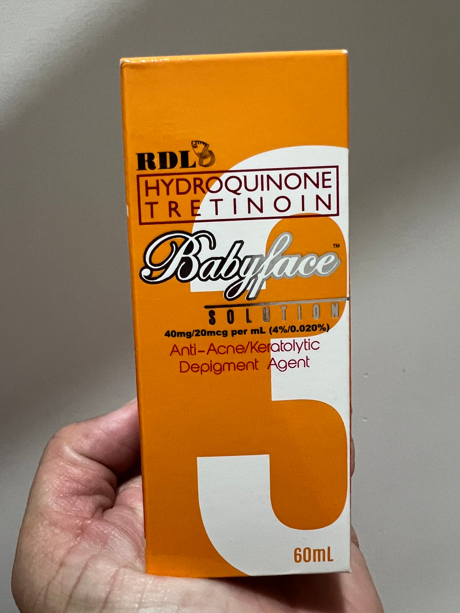 RDL Hydroquinone Tretinoin Babyface Solution 60mL – Dea's Kitchen and ...