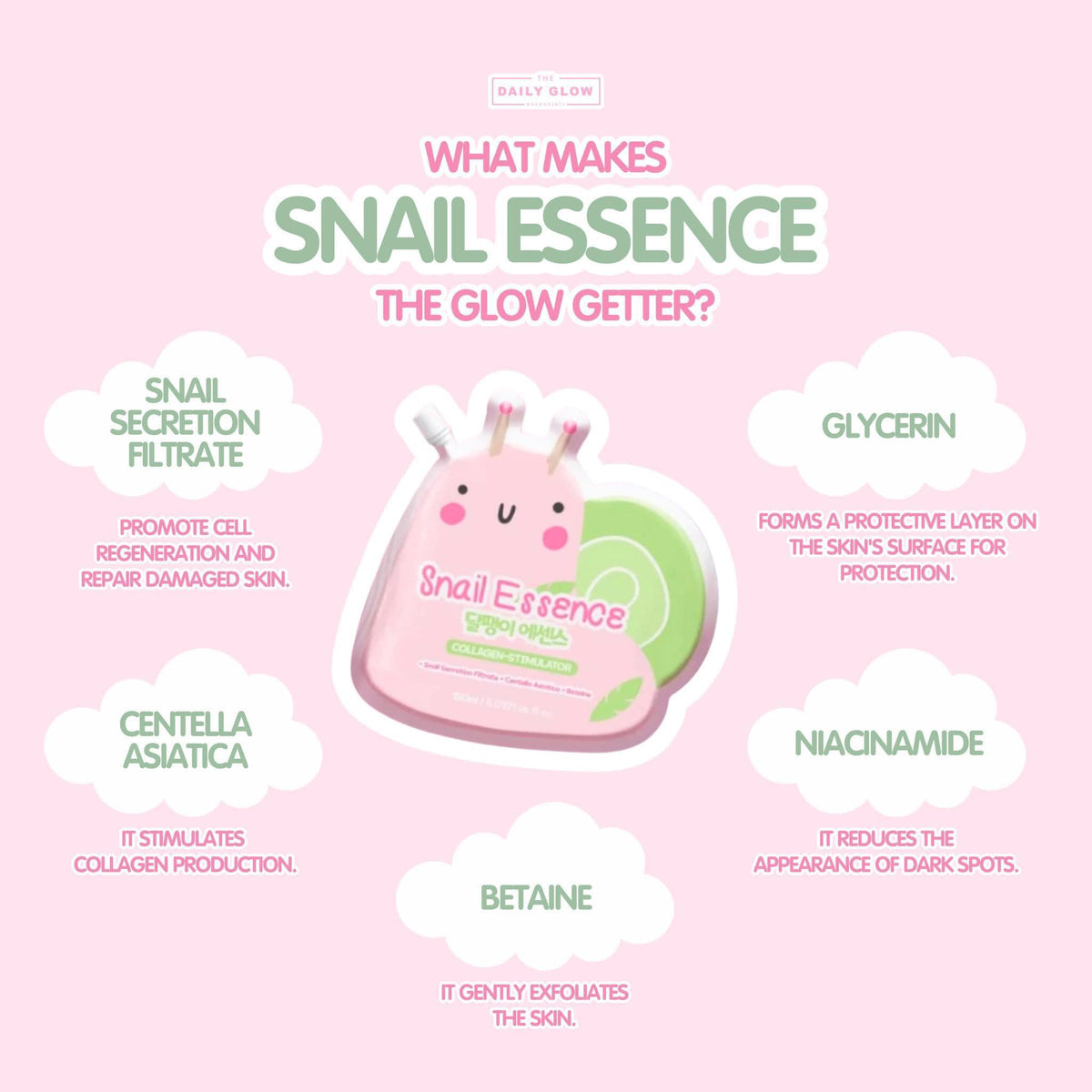 The Daily Glow Snail Essence – Dea's Kitchen and Pinoy Delicacies