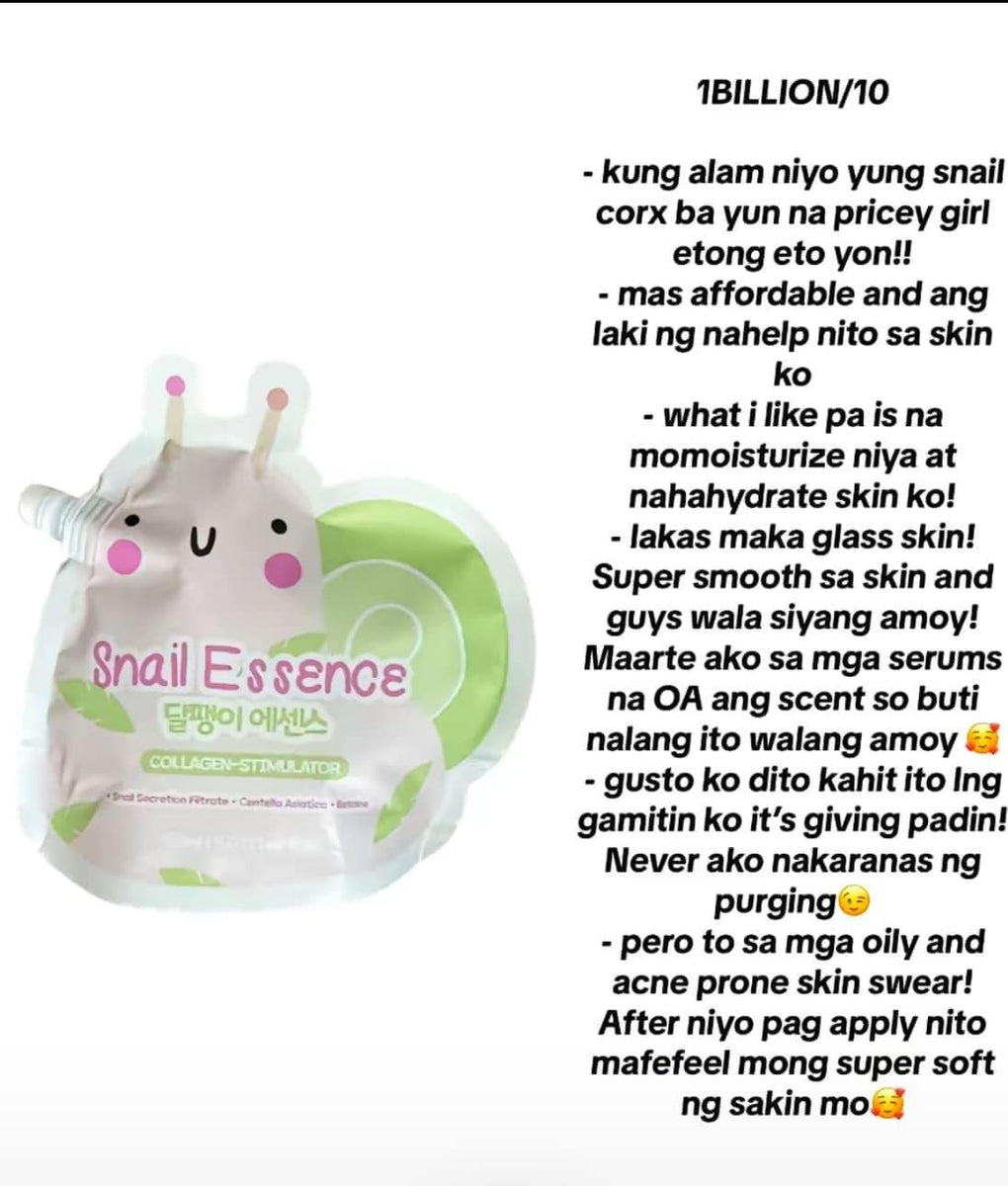 The Daily Glow Snail Essence – Dea's Kitchen and Pinoy Delicacies