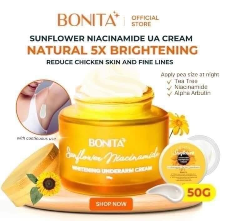 Bonita Sunflower Niacinamide Underarm Whitening Cream – Dea's Kitchen ...