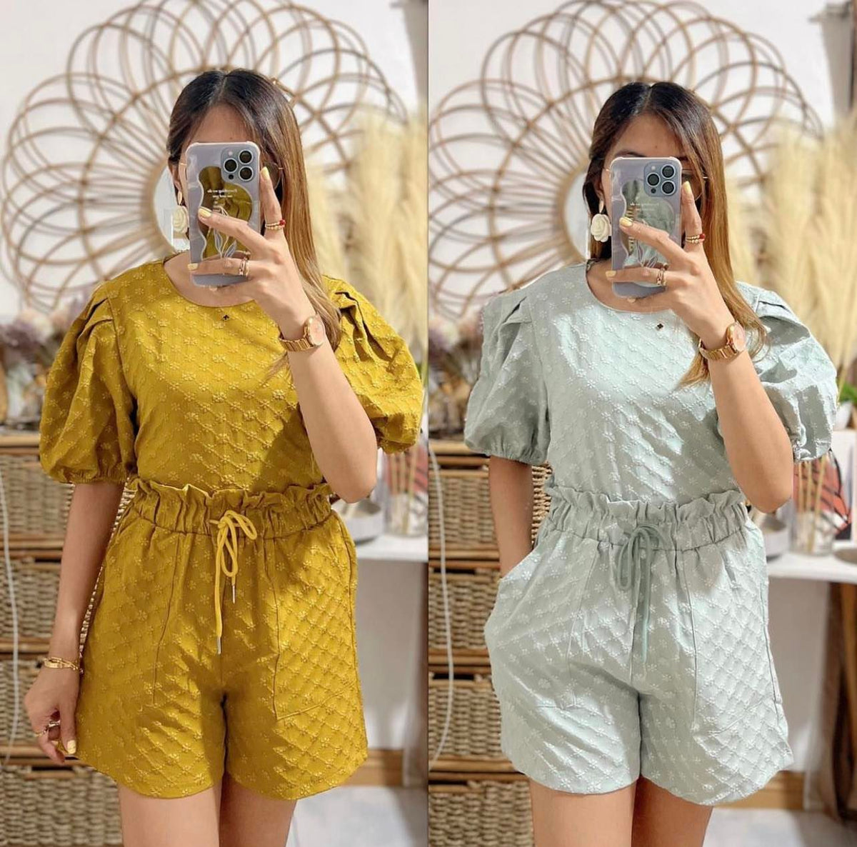 YELLA Paper Doll COORDS Shorts Premium Quality Embossed Coords Shorts ...
