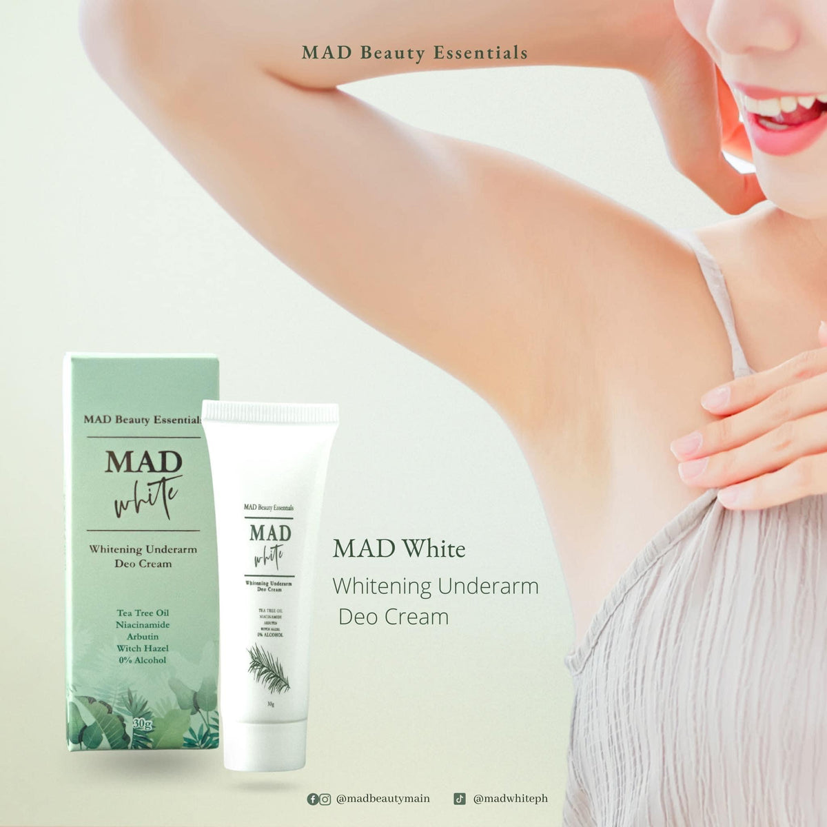 MAD White Whitening Underarm Deo cream – Dea's Kitchen and Pinoy Delicacies