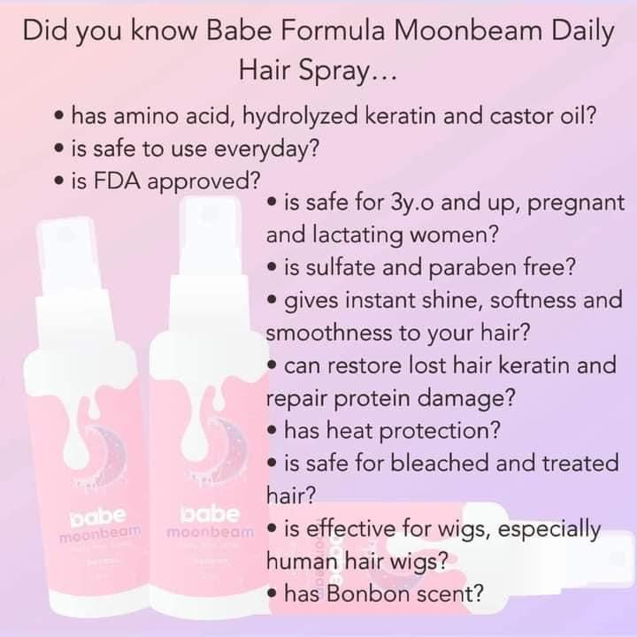 Babe Formula Moonbeam Daily Hair Spray big bottle – Dea's Kitchen and ...