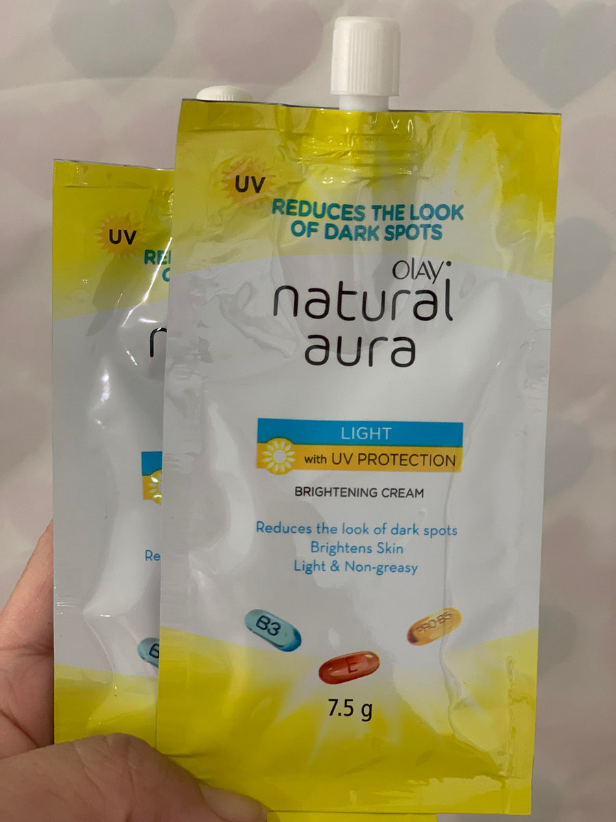 OLAY Skin Natural Aura Spot Reduction Resealable Sachet 7.5g – Dea's ...